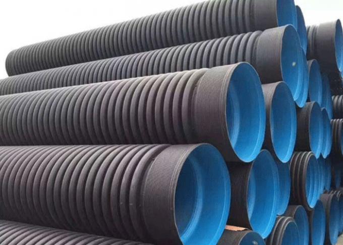 Inner Rib Corrugated High Density Polyethylene Pipe / Hdpe Twin Wall ...