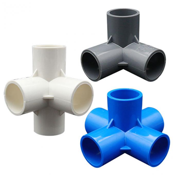 90 Degree Plastic PVC Grooved Pipe Fittings Elbow For Water Supply Drainage