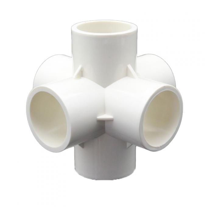 Three Dimensional PVC Drainage Pipe Fittings Four Way Right Angle ...