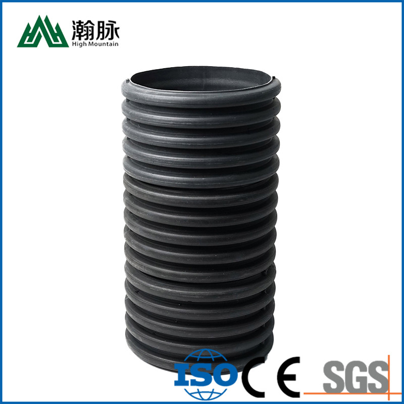 110mm 160mm HDPE Double Wall Corrugated Pipes Perforated Tubes In Rolls ...