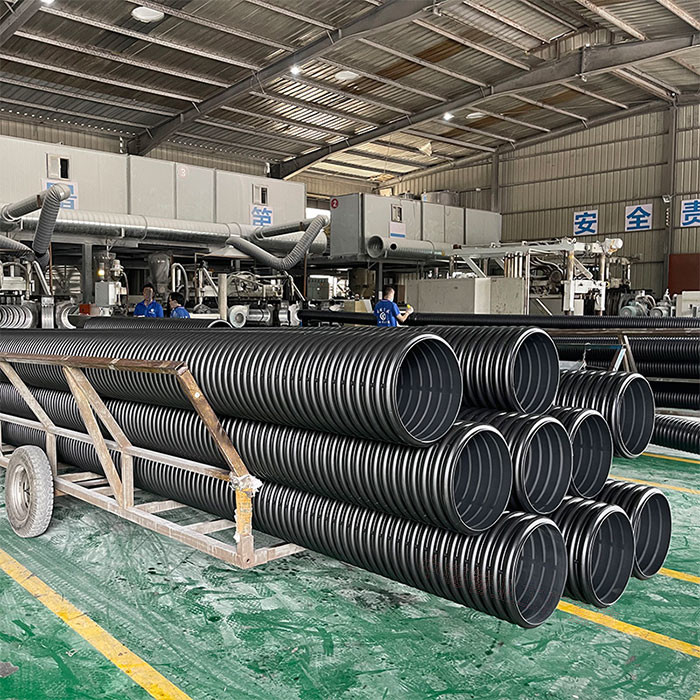 HDPE Reinforced Drainage Pipe Double Wall Corrugated Spiral Wound Pipe