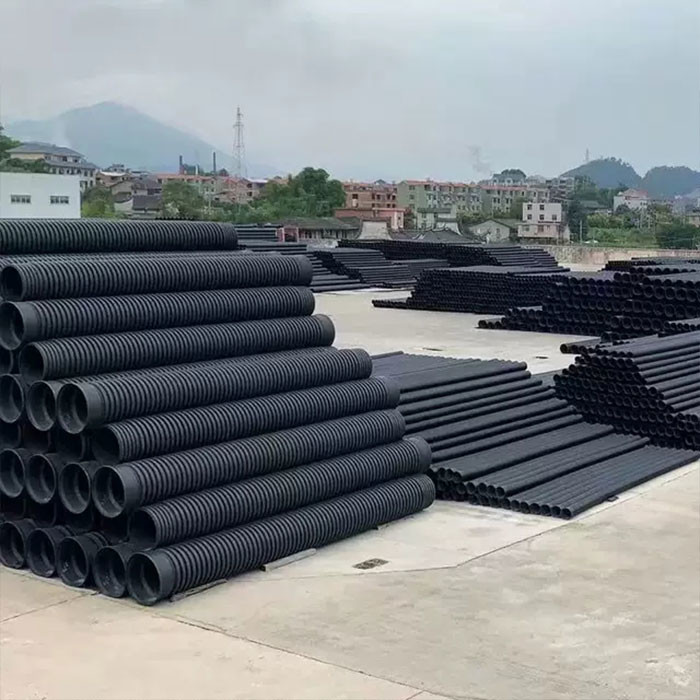 Inner Rib Corrugated High Density Polyethylene Pipe / Hdpe Twin Wall ...