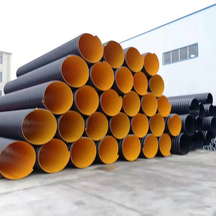Dn300 Winding HDPE Drainage Pipes Spiral HDPE Corrugated Perforated Pipe