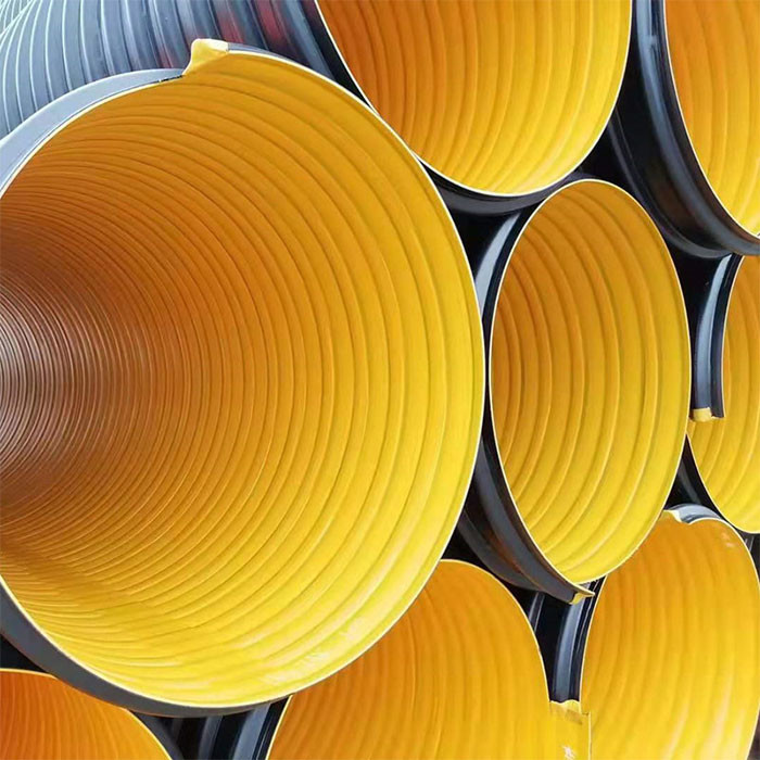 Dn300 Winding HDPE Drainage Pipes Spiral HDPE Corrugated Perforated Pipe