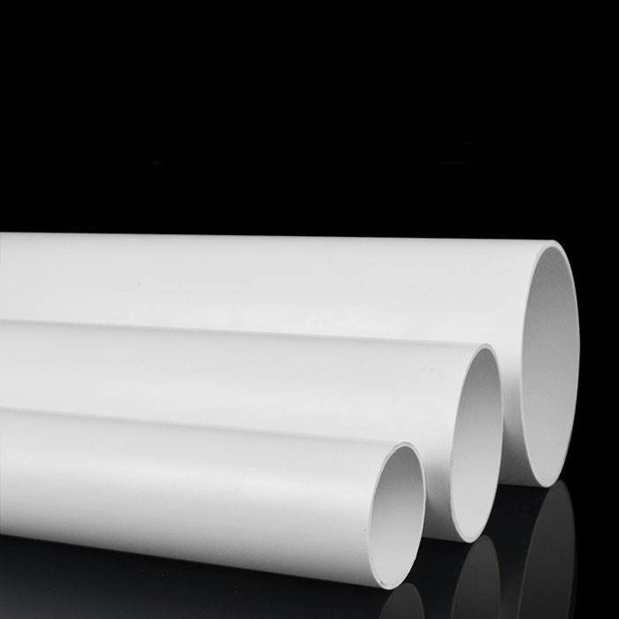 White PVC Drainage Pipes Dia 50mm 110mm 160mm Coated PVC Ventilation Pipe